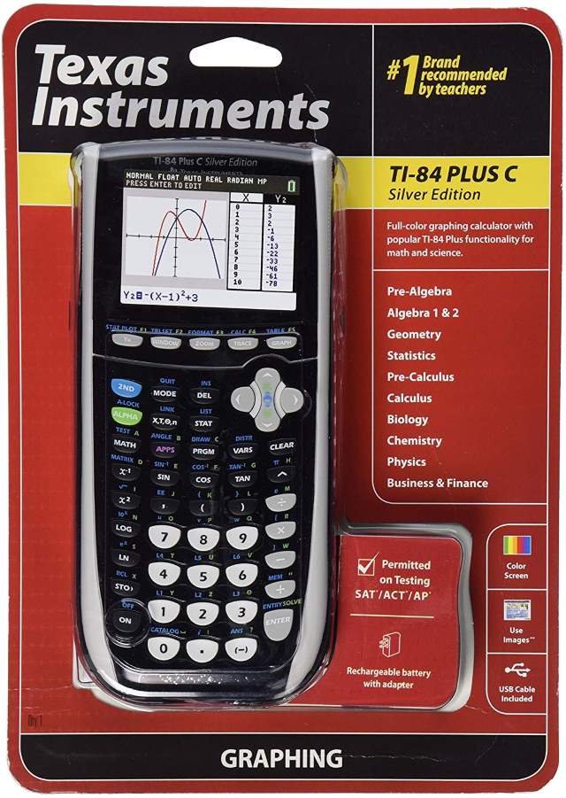 The TI 84 Plus C Silver Edition Graphing Calculator TI Graphing 